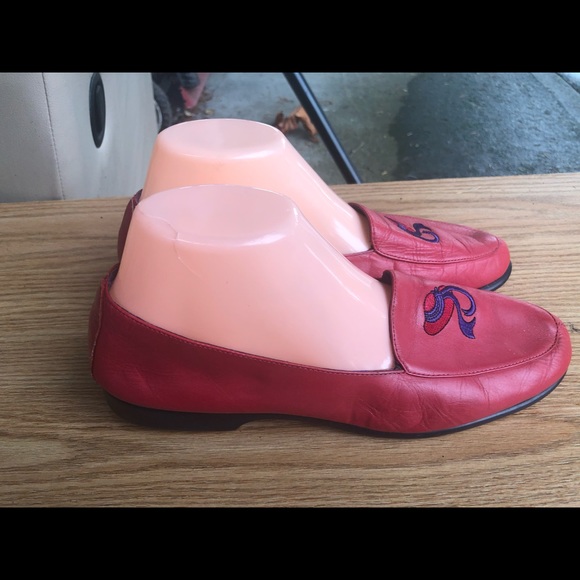 Grasshoppers | Shoes | Grasshopper Red Hat Leather Slip On Shoes Size ...
